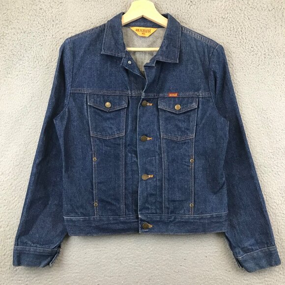 Rustler | Jackets & Coats | Vintage Rustler Trucker Jacket Blue Dark ...